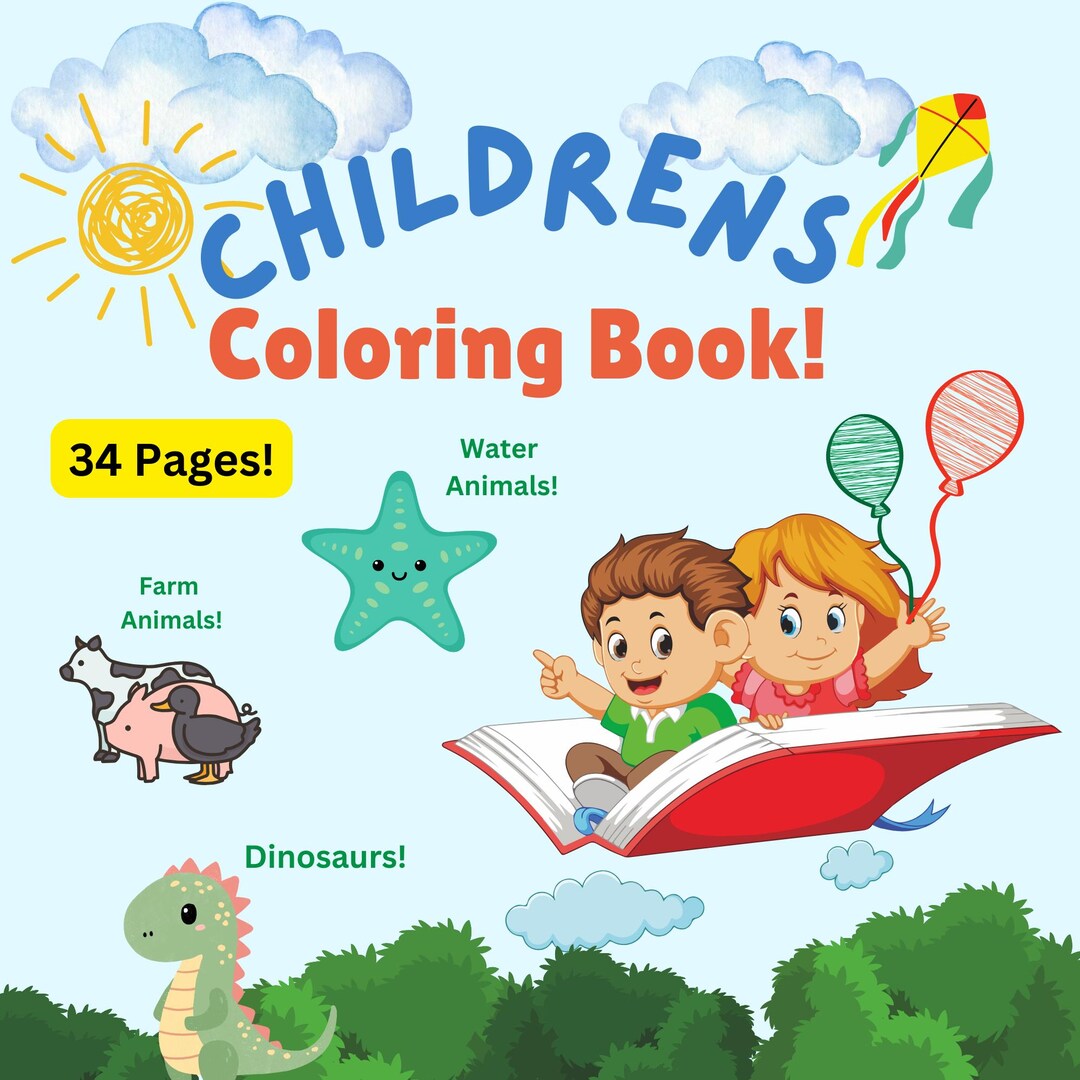 Printable Children’s Coloring & Activity Book | 34 Pages of Fun ...
