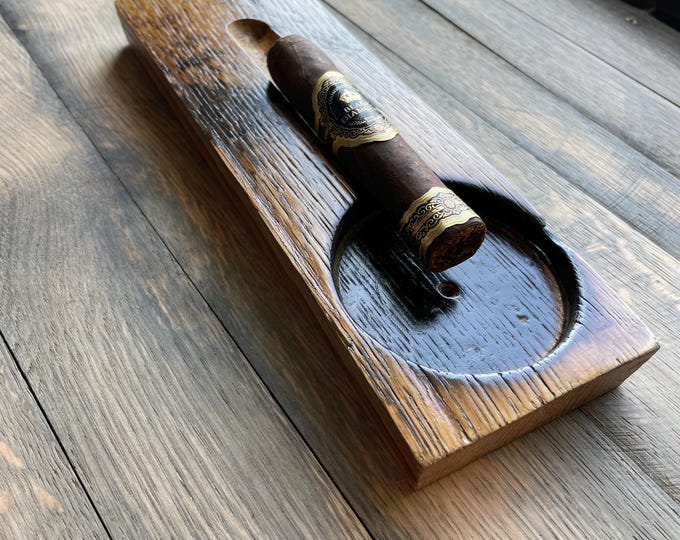 Whiskey Barrel Stave Cigar Holder and Ash Tray - Etsy