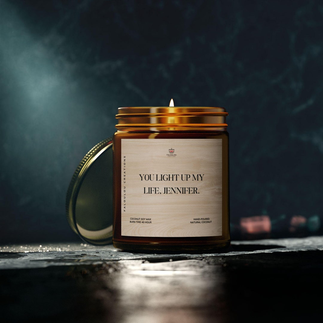 You Light up My Life Candle Romantic Gift for Her, Him Personalized ...