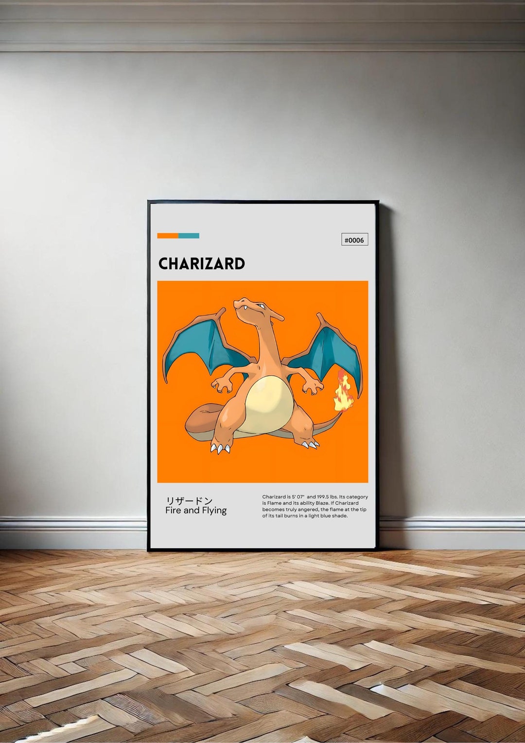 Charizard Poster, Exclusive Illustration Art for Pokémon Lovers ...