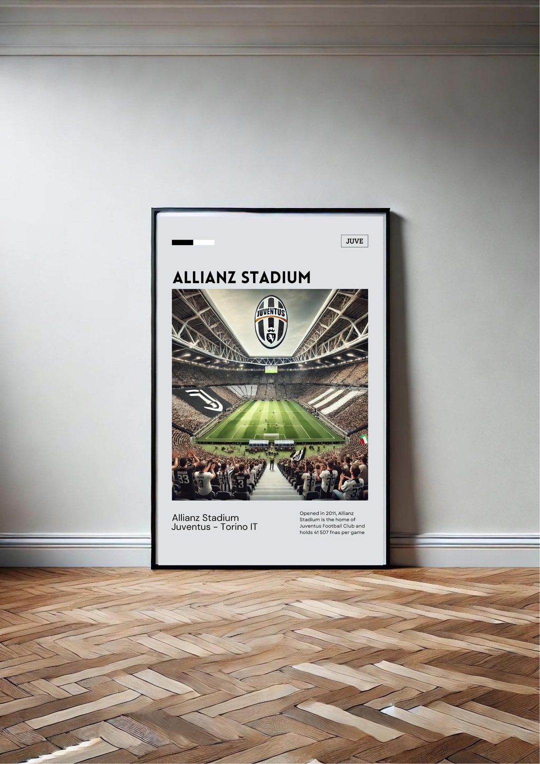 Allianz Stadium Print, Juventus Poster, Football Art, Football Pitch ...
