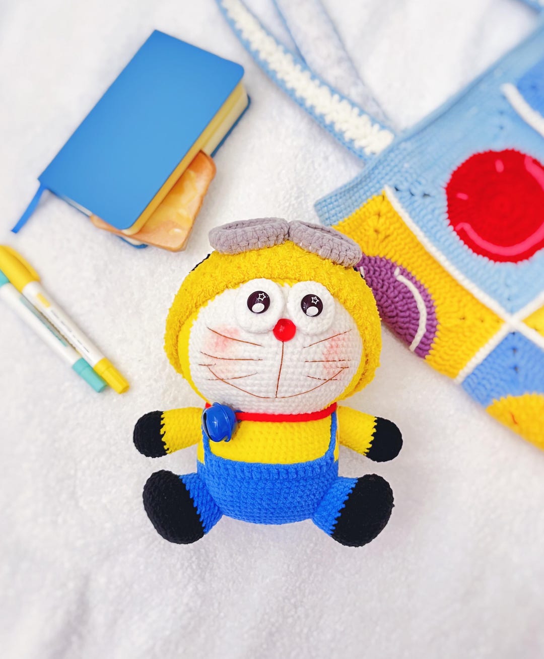 Minion Doraemon Toys Handmade Crochet Toys Colorful Toys Anime ...