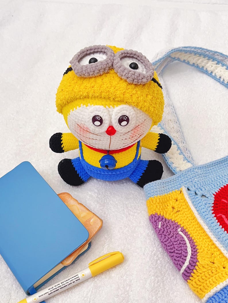 Minion Doraemon Toys Handmade Crochet Toys Colorful Toys Anime ...