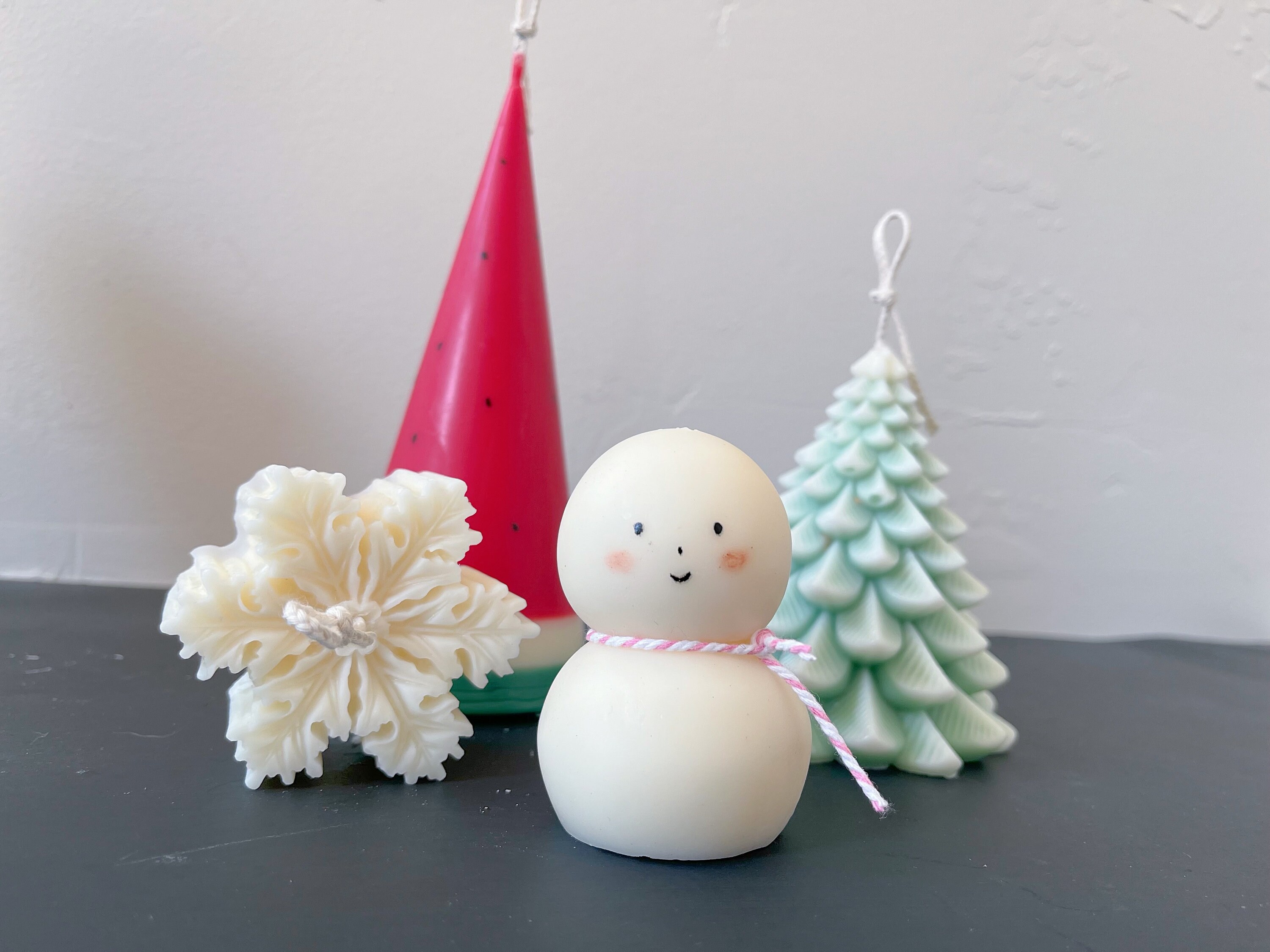 Adorable Snowman & Snowflake Candle Set - Winter or Christmas Lovers ...