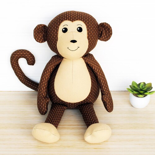 Monkey PDF Sewing Pattern. Mack the Monkey Stuffed Animal | Etsy