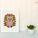 Hedgehog Applique Template PDF Baby Hedgehog Applique Pattern - Etsy