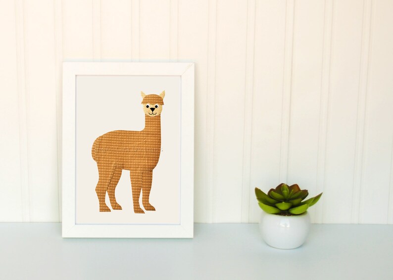 Alpaca Applique Template Animal DIY Children PDF Pattern - Etsy