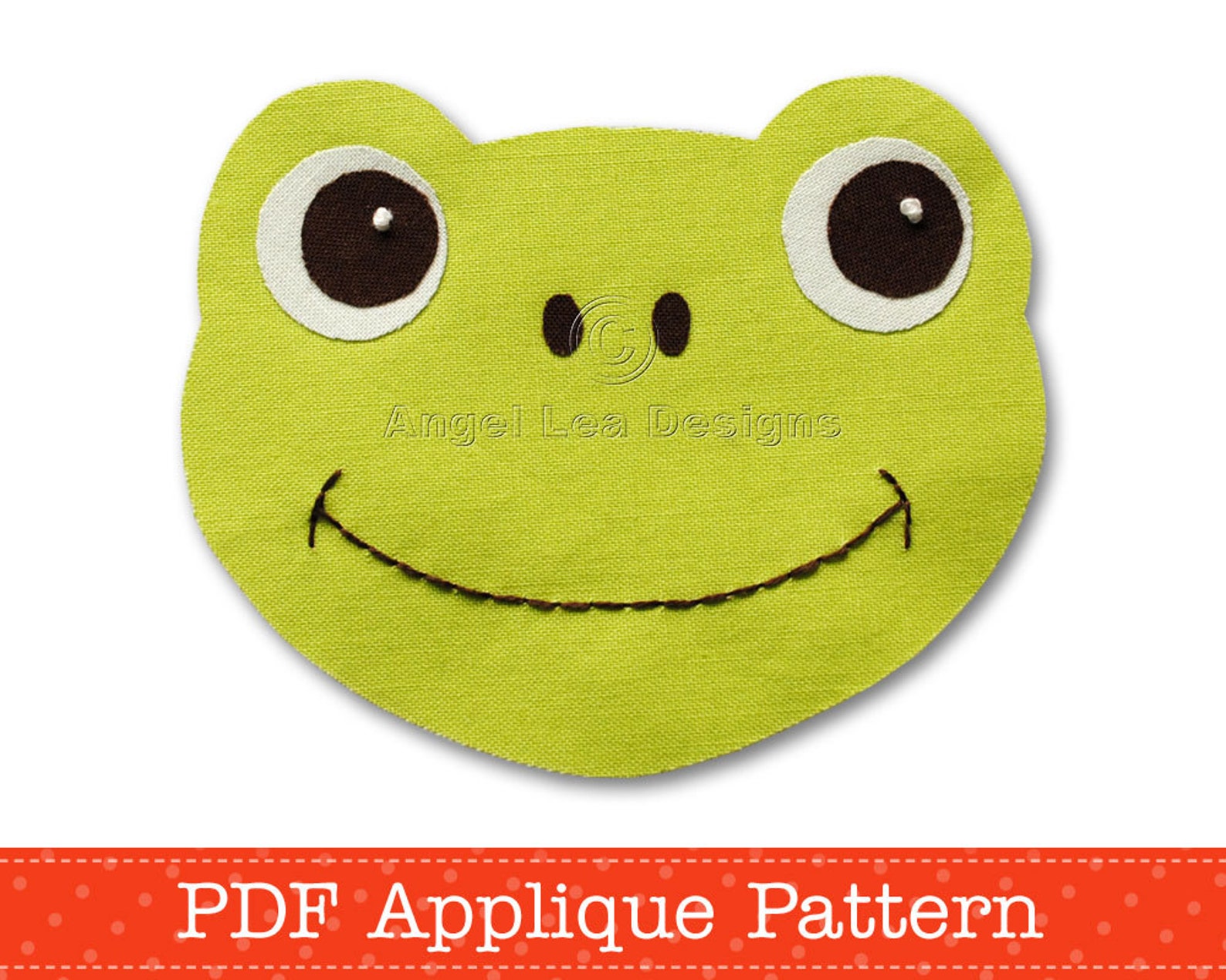 Frog Applique Template Boy and Girl Frog Applique Pattern PDF Pattern ...