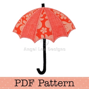Umbrella Applique Template, DIY, Children, PDF Pattern by Angel Lea ...