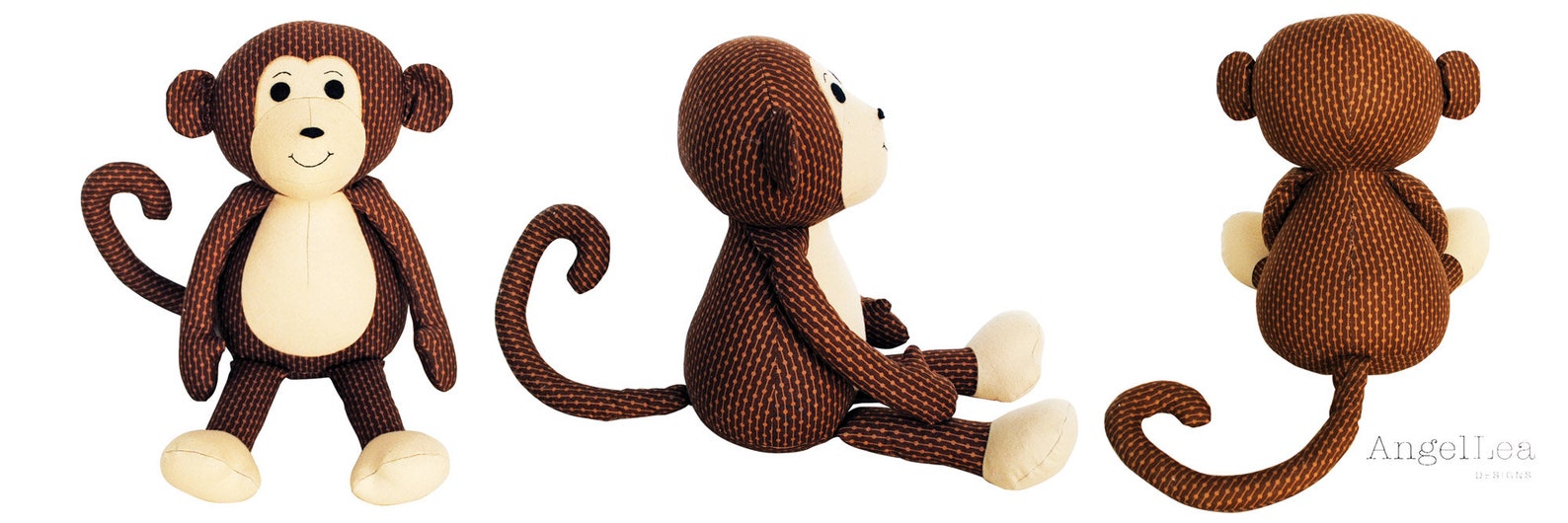 Monkey PDF Sewing Pattern. Mack the Monkey Stuffed Animal - Etsy
