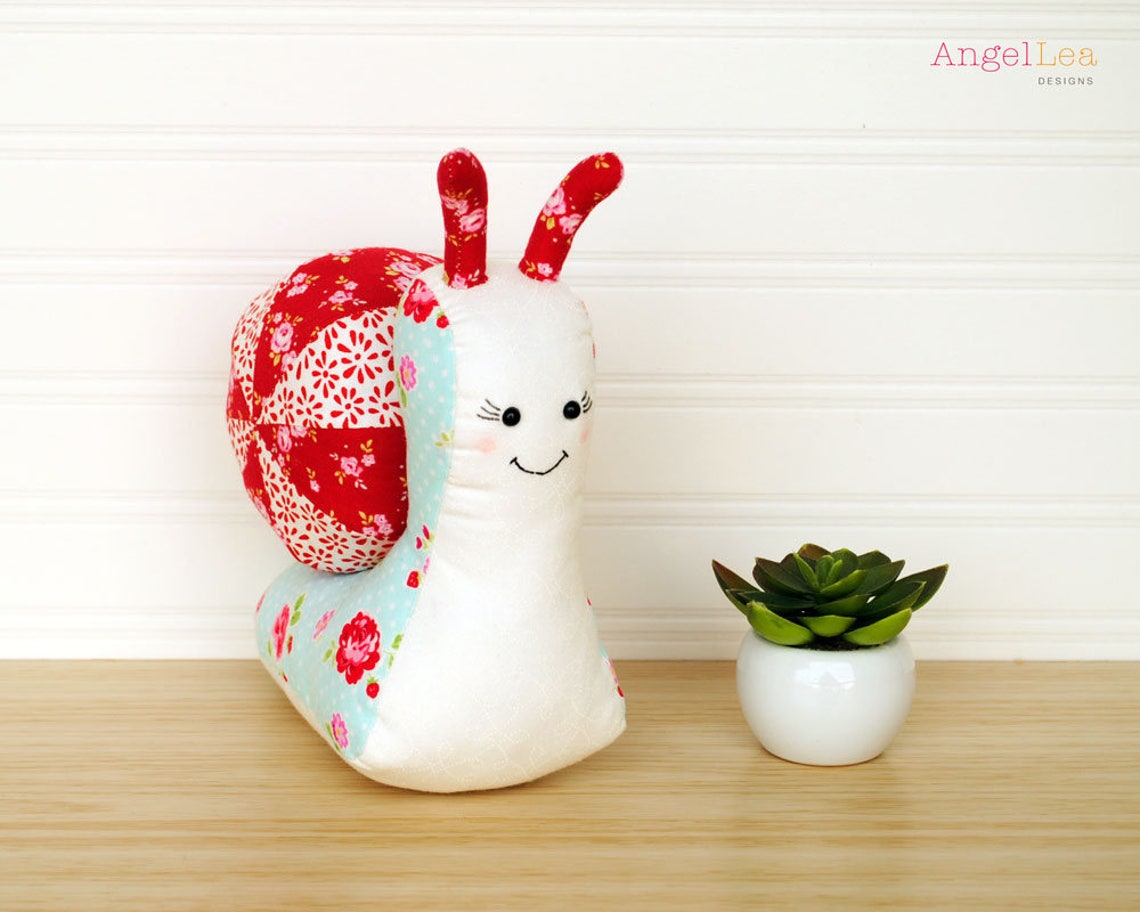 Snail Softie PDF Sewing Pattern Sandy the Snail Stuffed - Etsy