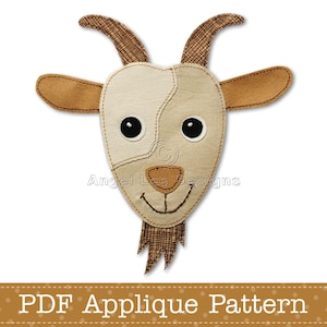 Goat Applique Template Billy Goat, Nanny Goat or Kid Goat Applique ...