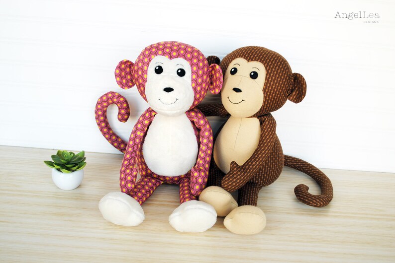 Monkey PDF Sewing Pattern. Mack the Monkey Stuffed Animal - Etsy