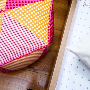 Hexagon Pouf PDF Sewing Pattern Triangle Patchwork Ottoman Pattern - Etsy Australia
