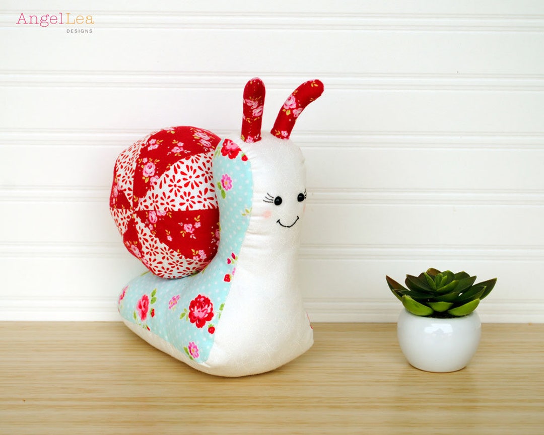 Snail Softie PDF Sewing Pattern, Sandy the Snail Stuffed Animal Pattern ...