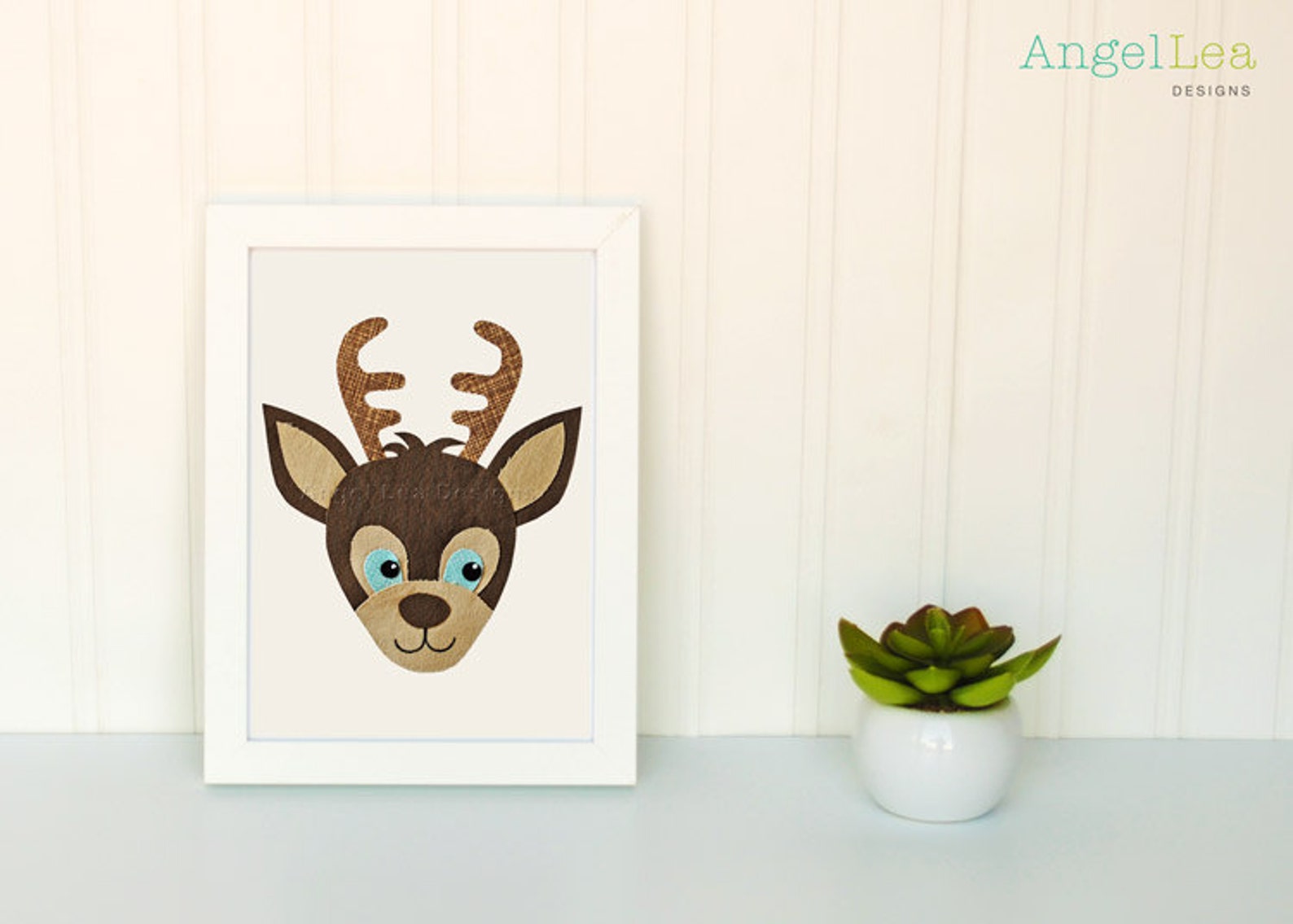 Deer Applique Template PDF Applique Pattern Animal Fawn Reindeer Baby ...