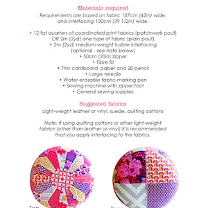 Patchwork Pouf PDF Sewing Pattern Moroccan Ottoman Pattern - Etsy