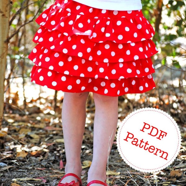 Ruffle Skirt Pattern - Etsy