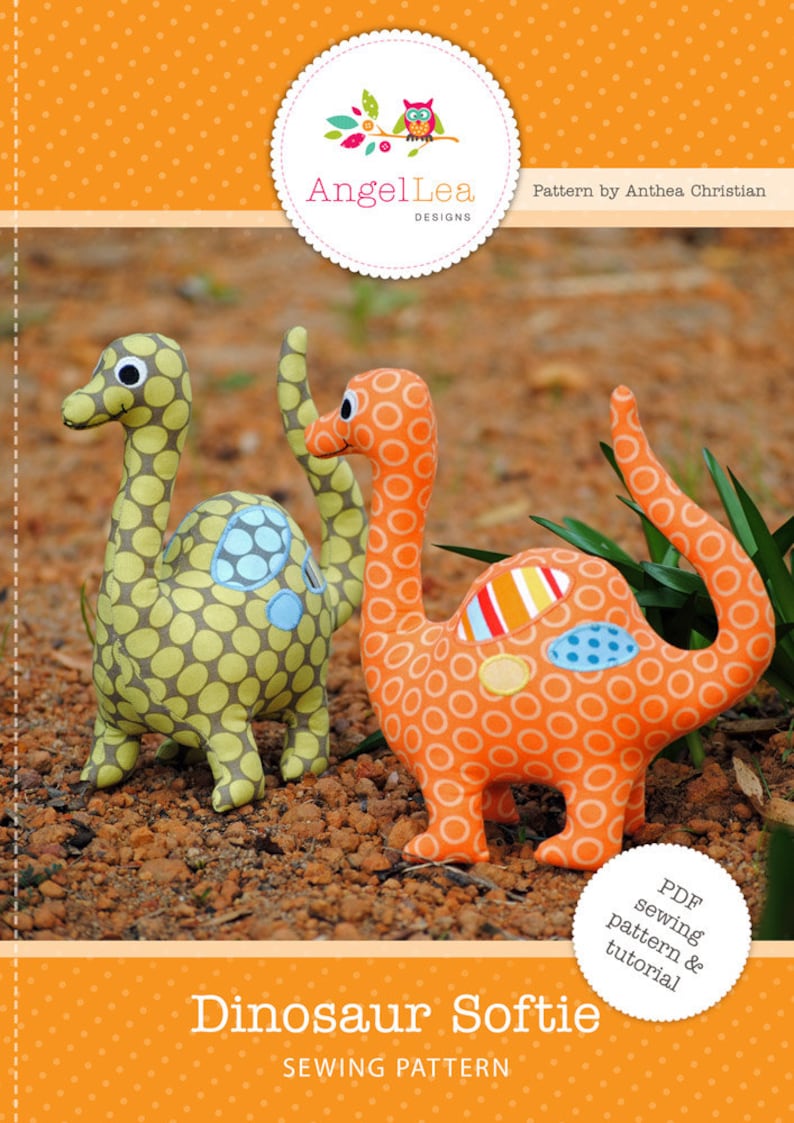 Dinosaur Pattern. Soft Toy. PDF Sewing Pattern for Dinosaur - Etsy