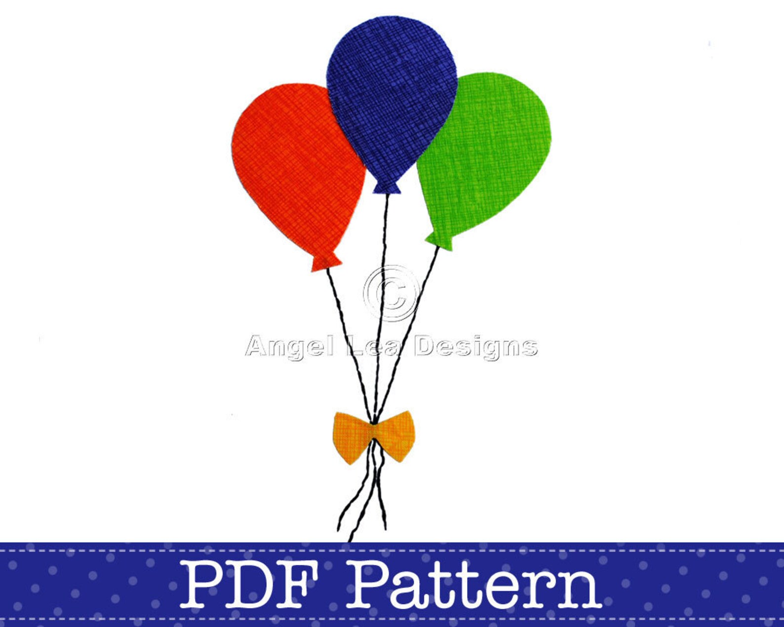 Balloons Applique Template. Bunch of Balloons PDF Template. Make Your ...