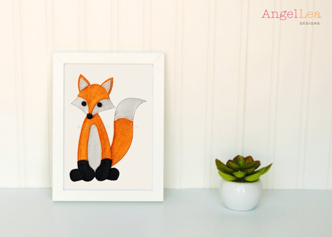 Fox Applique Pattern PDF Fox Applique Template DIY Applique | Etsy