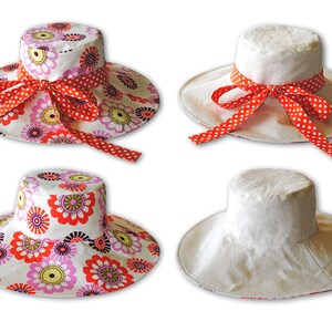Womens Sun Hat Pattern. Spring Blooms Sunhat PDF Sewing Pattern ...