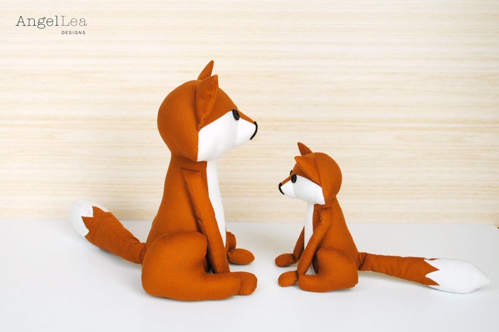 Fox Family PDF Sewing Pattern, Mum Dad & Baby Fox Stuffed Animal ...