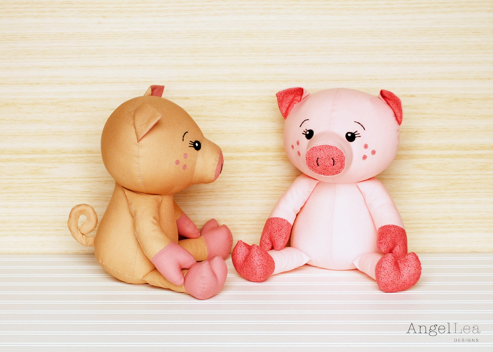 Pig Softie PDF Sewing Pattern Poppy the Pig Stuffed Animal - Etsy