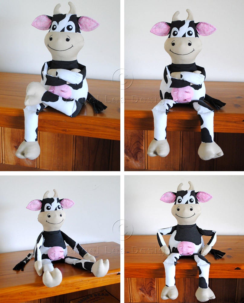 Cow Pattern HARD COPY Paper Sewing Pattern Cleo the Cow Stuffed Animal ...
