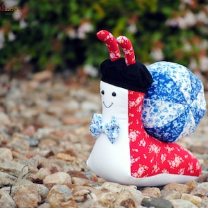 Snail Softie PDF Sewing Pattern, Sandy the Snail Stuffed Animal Pattern ...