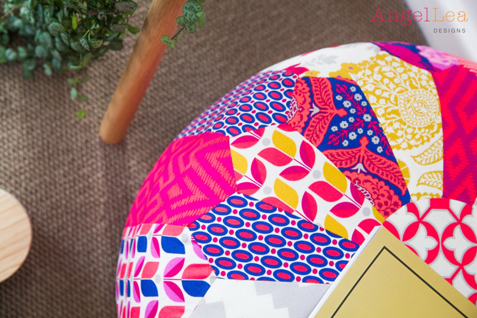 Patchwork Pouf PDF Sewing Pattern Moroccan Ottoman Pattern - Etsy Israel