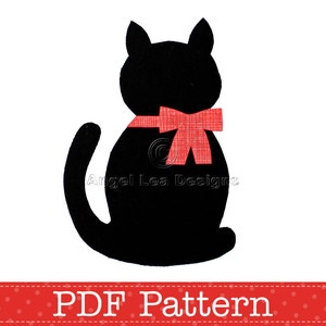 Cat Applique Template, Kitten Template, Animal, DIY, Children, PDF ...
