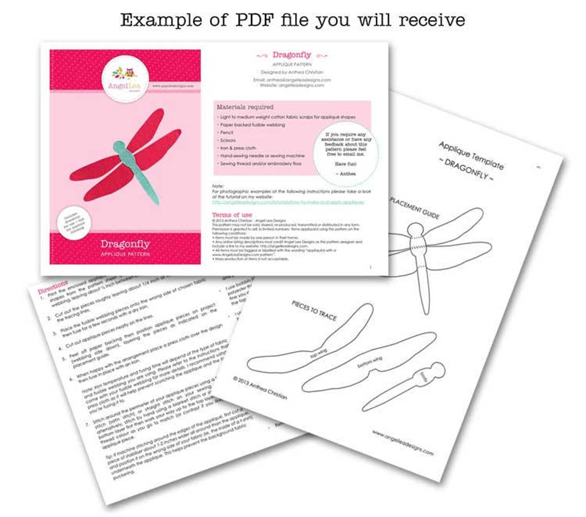 Robin Applique Template PDF Pattern Christmas Robin Bird - Etsy UK