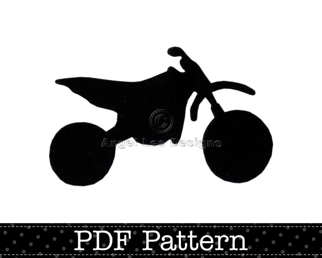 Dirt Bike Applique Template Silhouette, Motocross, Motorbike, Transport ...