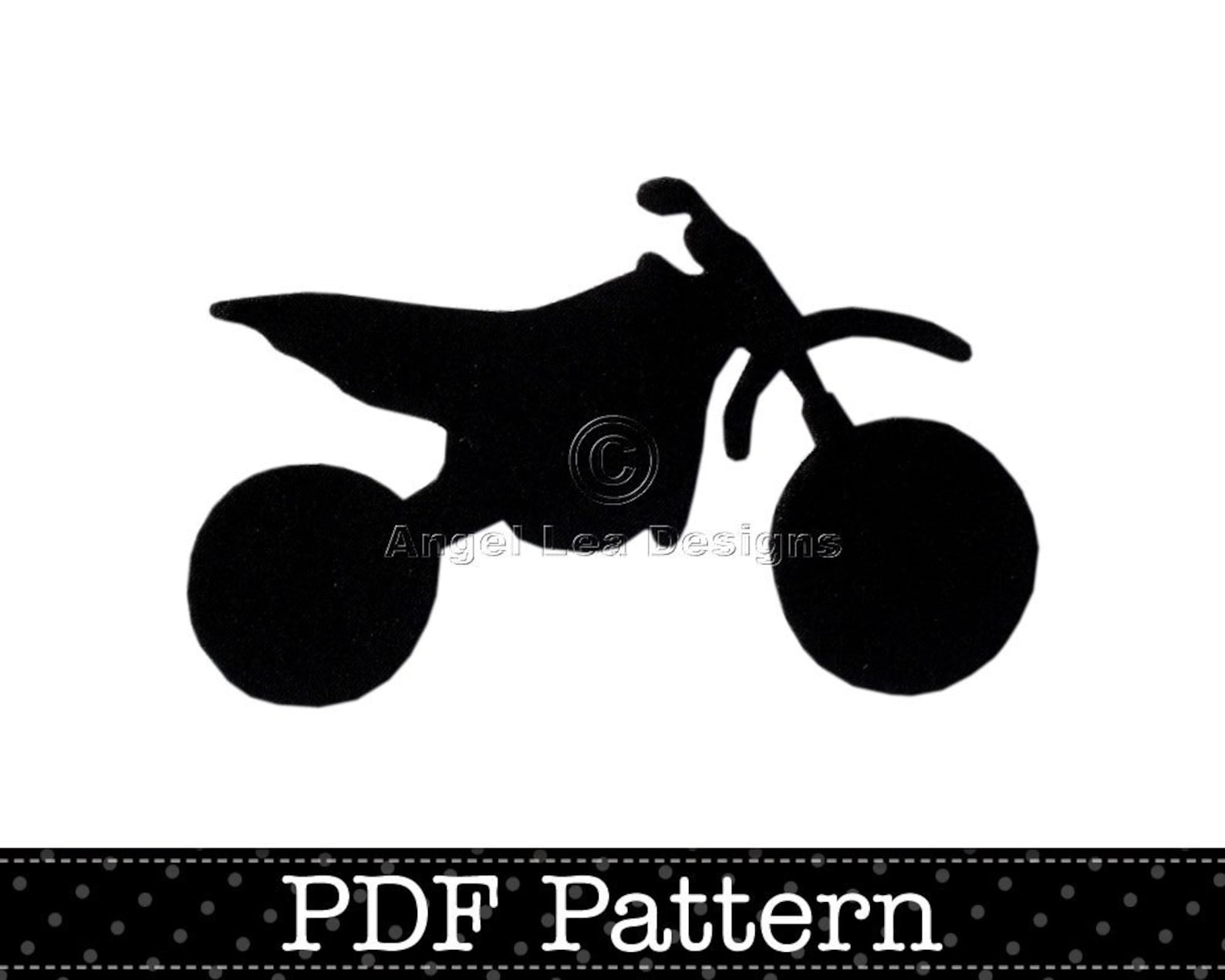 Dirt Bike Applique Template Silhouette, Motocross, Motorbike, Transport ...
