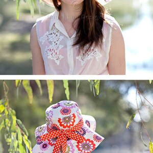 Womens Sun Hat Pattern. Spring Blooms Sunhat PDF Sewing Pattern ...