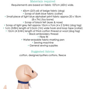 Dog Softie PDF Sewing Pattern. Rus the Dog Stuffed Animal Sewing ...
