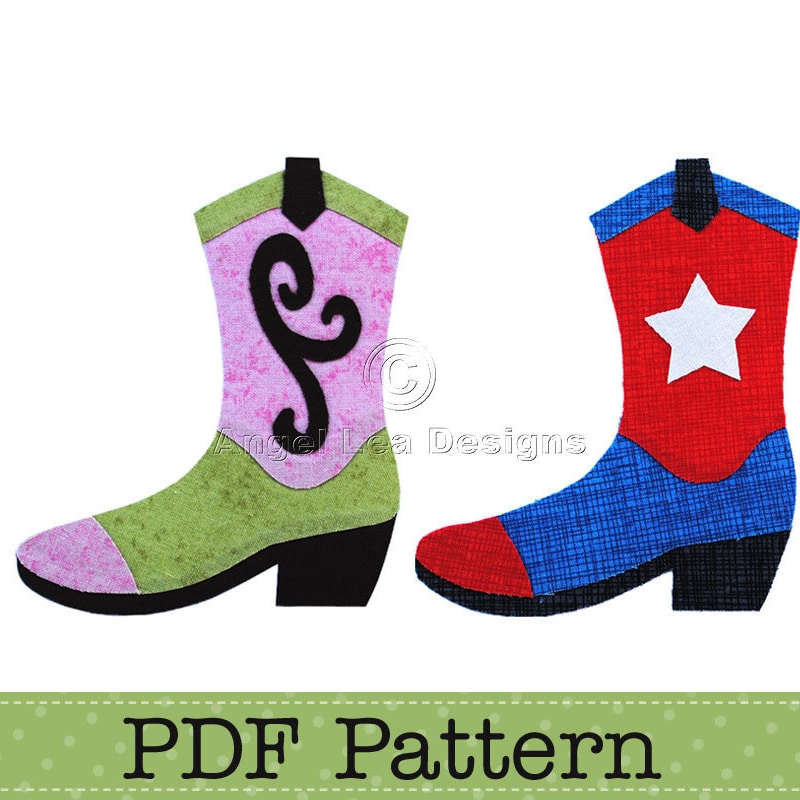 Boot Quilt Pattern - Etsy