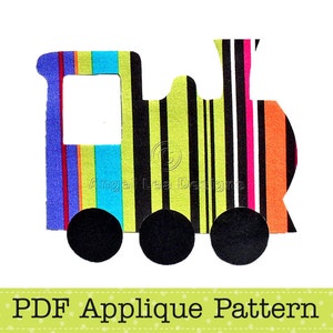 Train Applique Template, Transport, DIY, Children, PDF Pattern by Angel ...