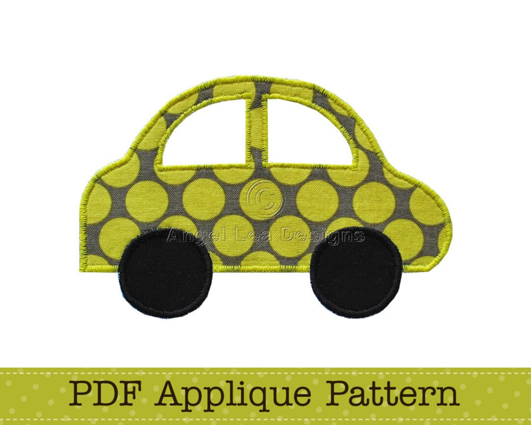 Car Applique Template, Vehicle, Transport, DIY, PDF Pattern by Angel ...