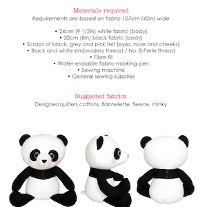 Panda Softie Sewing Pattern PDF Sewing Pattern Panda Stuffed Animal ...