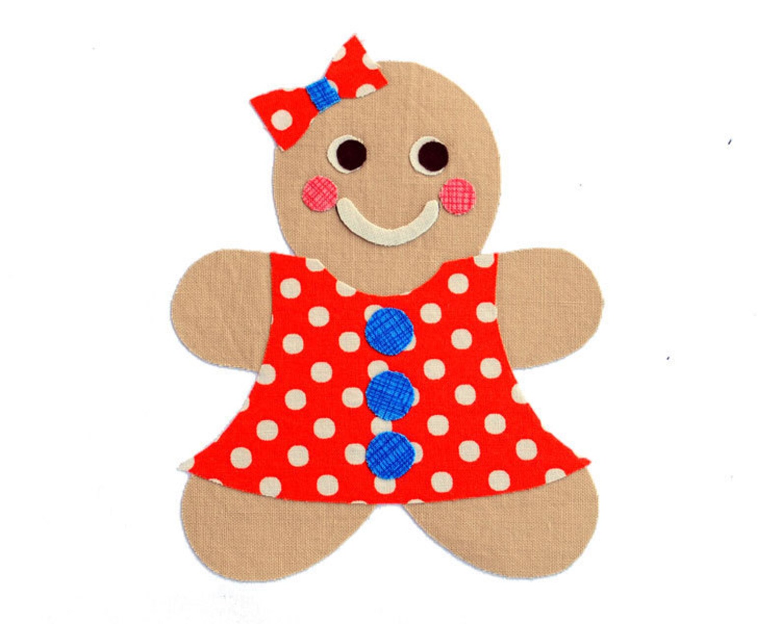Gingerbread Girl Applique Template. Make Your Own - Etsy