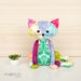 Cat Softie PDF Sewing Pattern, Scrappy Paws Stuffed Animal Pattern ...