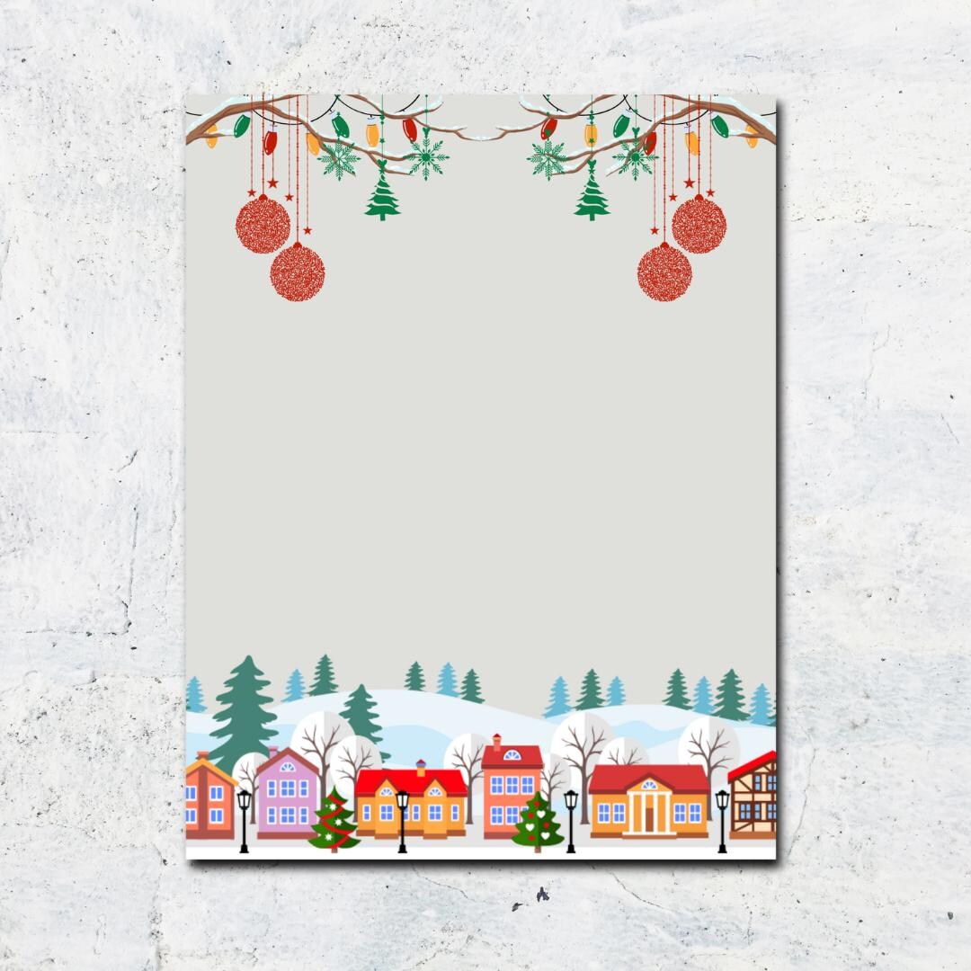 Editable Christmas Design Paper Template - Etsy
