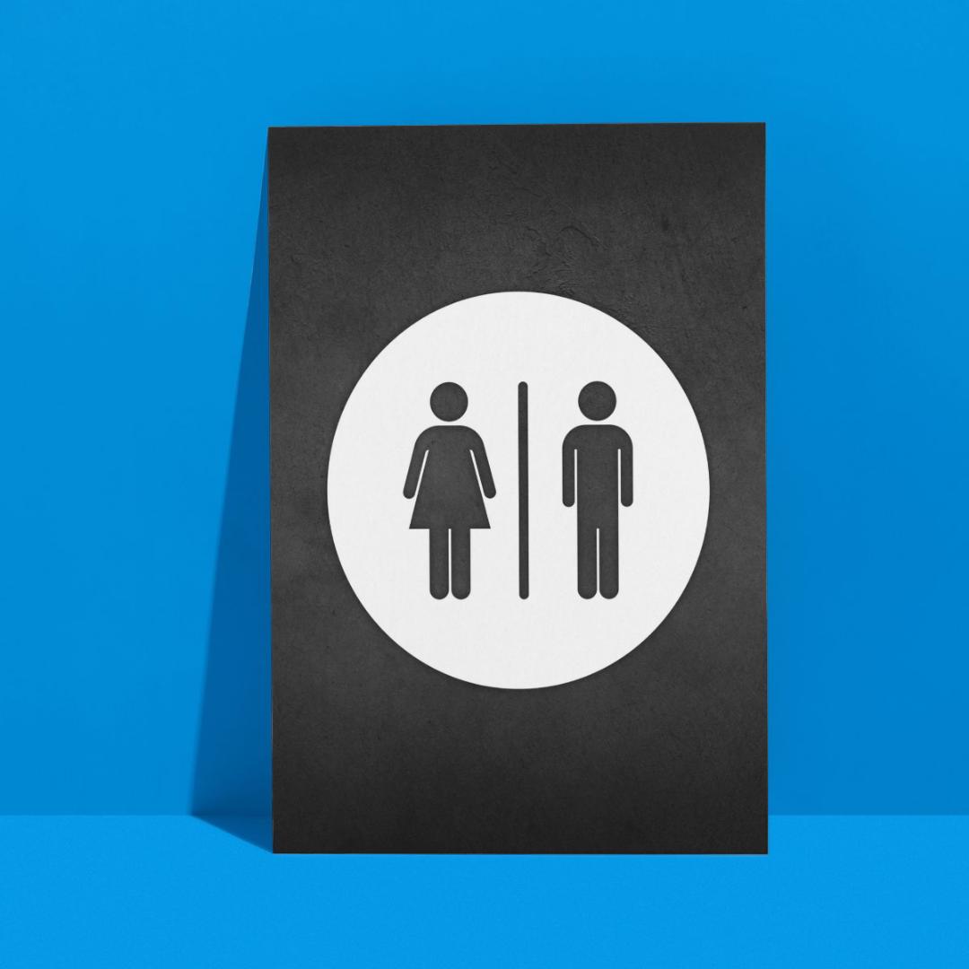 Unisex Store Restroom Sign Template - Etsy