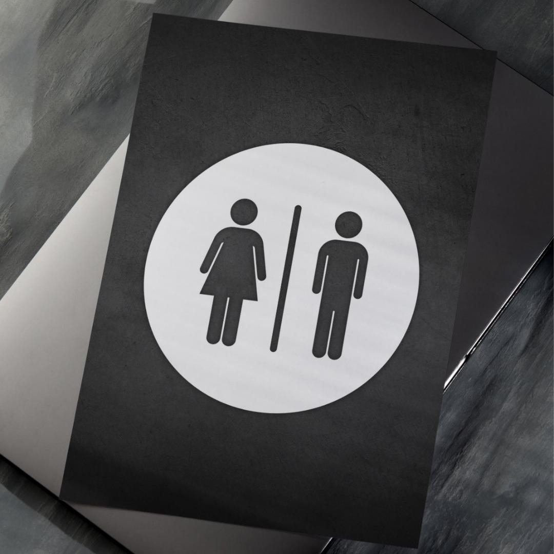 Unisex Store Restroom Sign Template - Etsy
