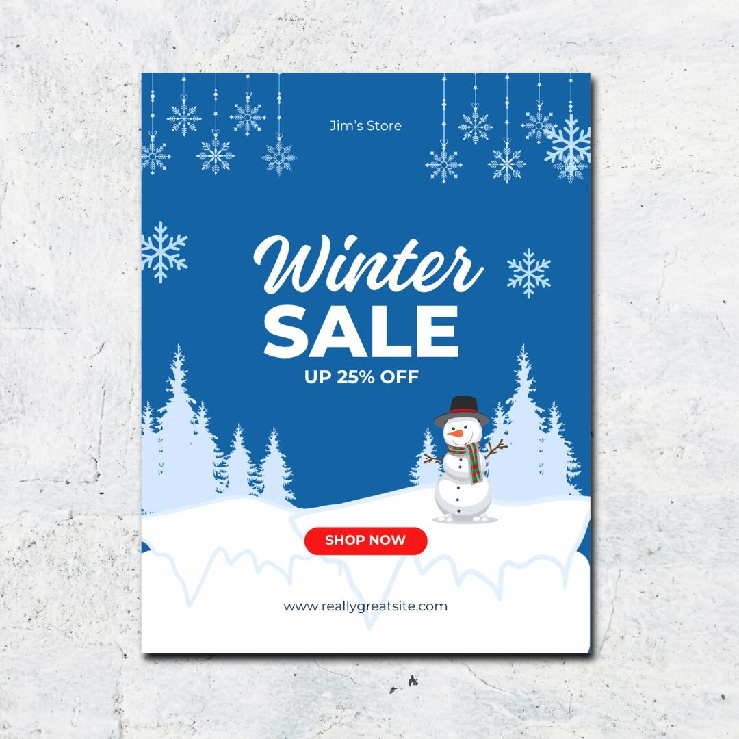 Editable Winter Sale Sign Template - Etsy