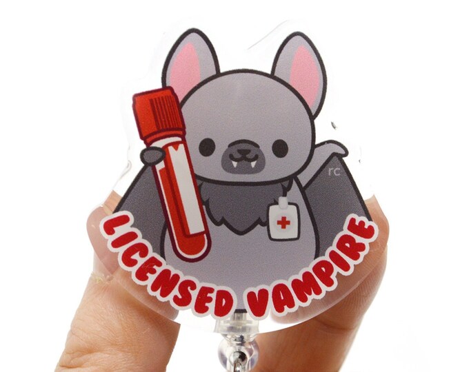 Licensed Vampire Acrylic ID Badge Reel for Phlebotomists - Etsy