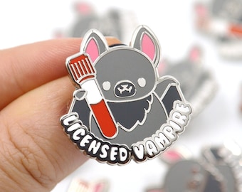 Licensed Vampire Acrylic ID Badge Reel for Phlebotomists, Phlebotomy ...