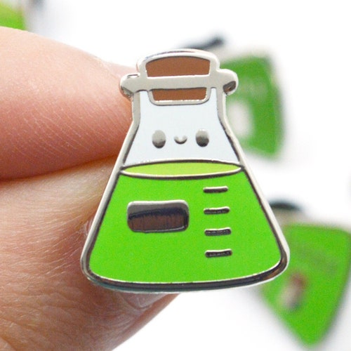 SMALL Chemistry Flask Enamel Pin Cute Science Gift - Etsy